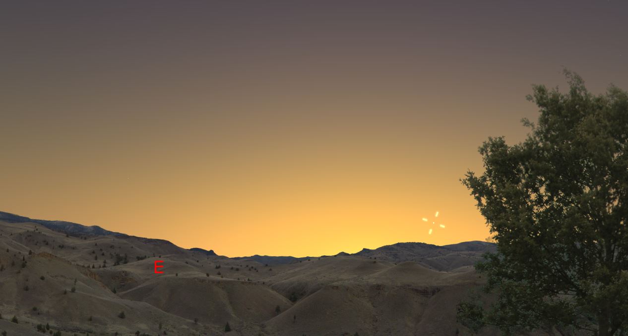 כוכב הלכת צדק - בכיוון מערב - מצפה הכוכבים ברקת